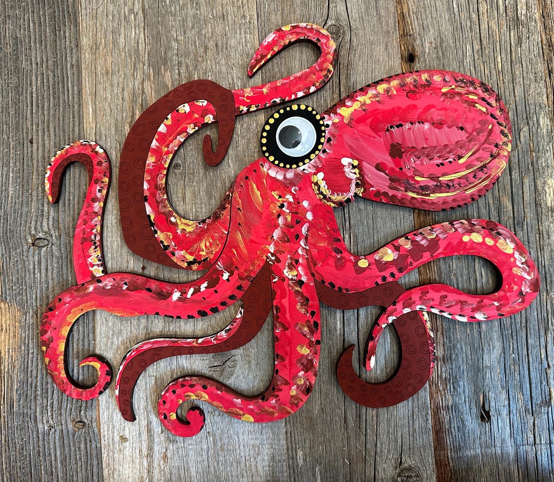 Octopus Diy Painting Kit Laser Cut Svg Download, Octopus Puzzle ...