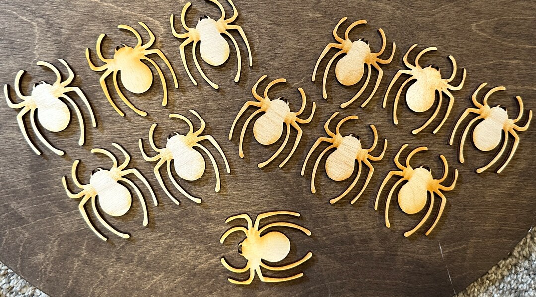 Laser Cut Spiders for Crafts, Spider Cutouts for Crafting Halloween ...