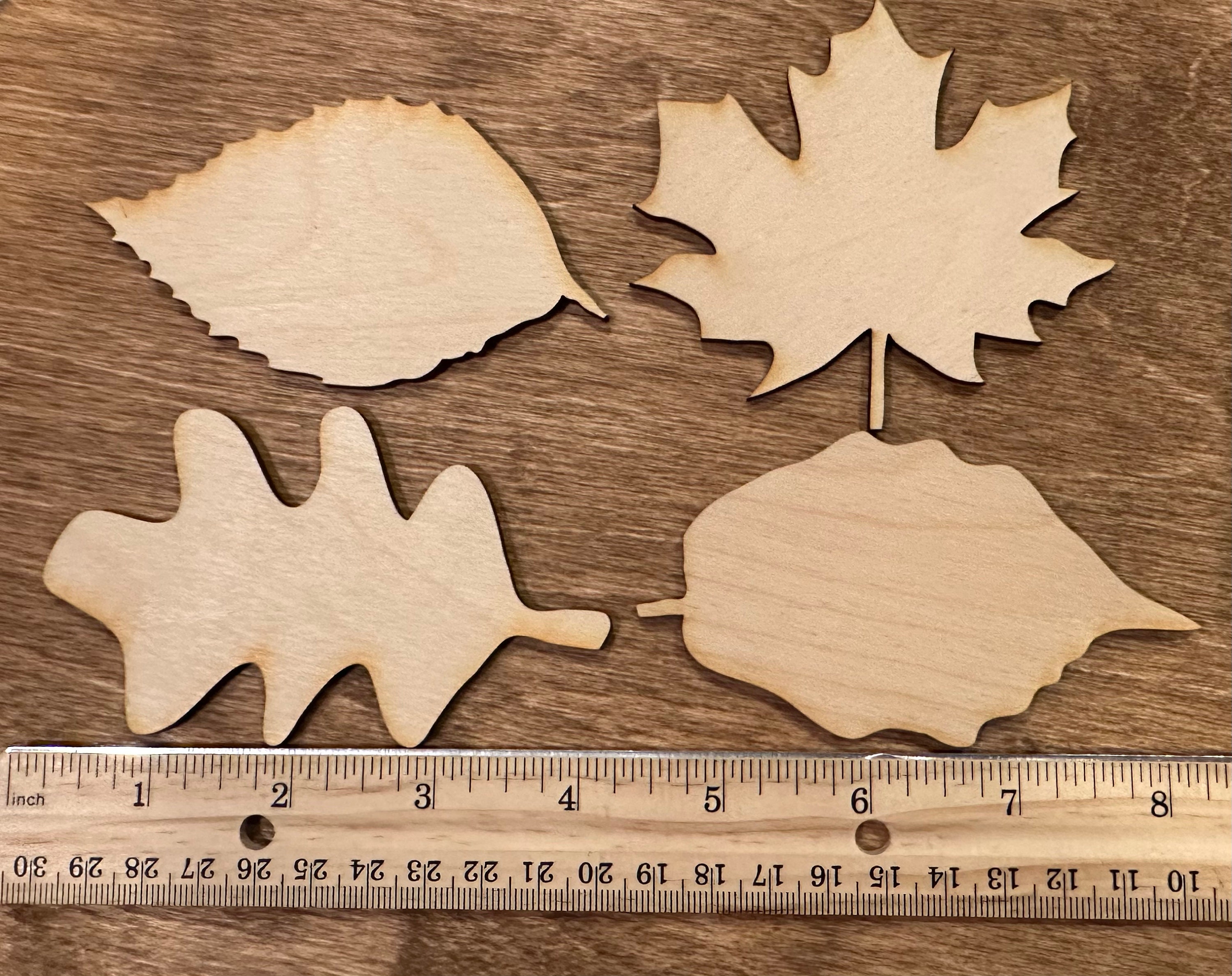 Laser Cut Autumn Leaf Blanks for Crafts, Laser Cut Maple Elm Oak Leaf ...