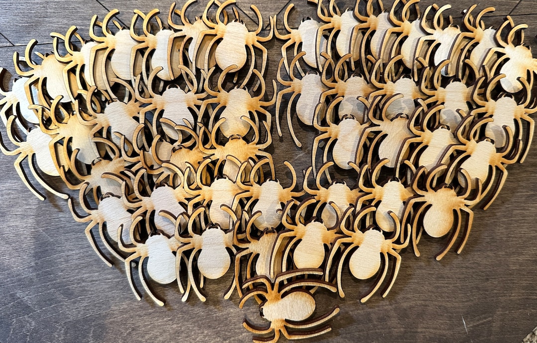Laser Cut Spiders for Crafts, Spider Cutouts for Crafting Halloween ...
