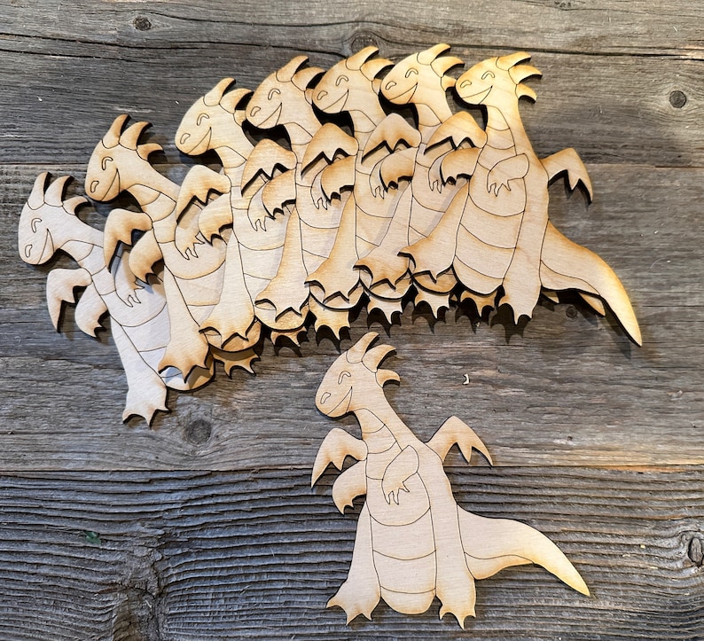 Laser Cut Decorative Dragons for DIY Crafting, Dragon Blanks for ...