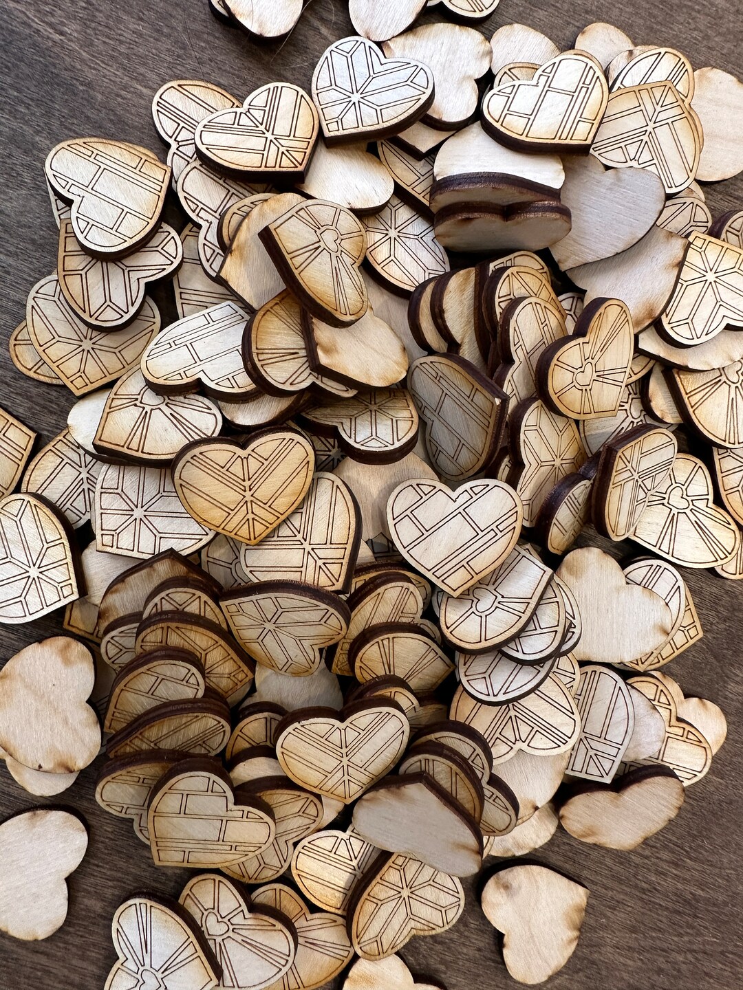 Bulk Laser Cut Small Heart Mosaics for DIY Crafts, Laser Cut Hearts ...