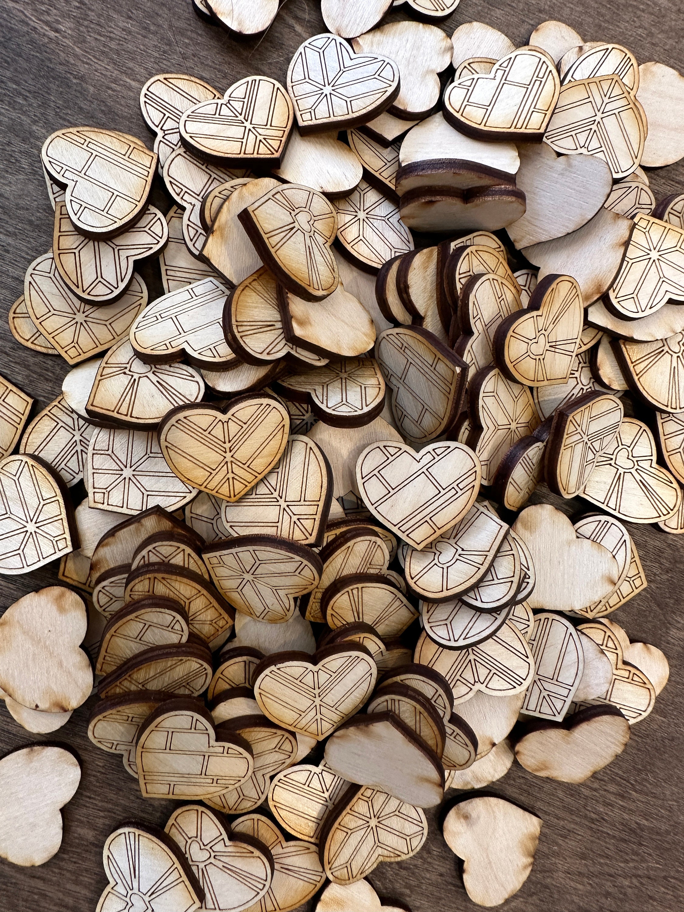 Bulk Laser Cut Small Heart Mosaics for DIY Crafts, Laser Cut Hearts ...