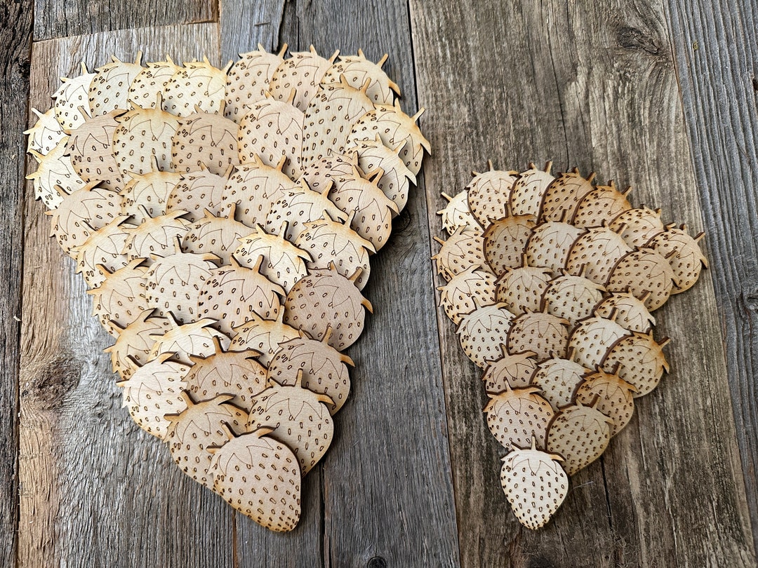 Bulk Laser Cut Strawberries for DIY Crafts, Laser Cut Berry Shapes ...
