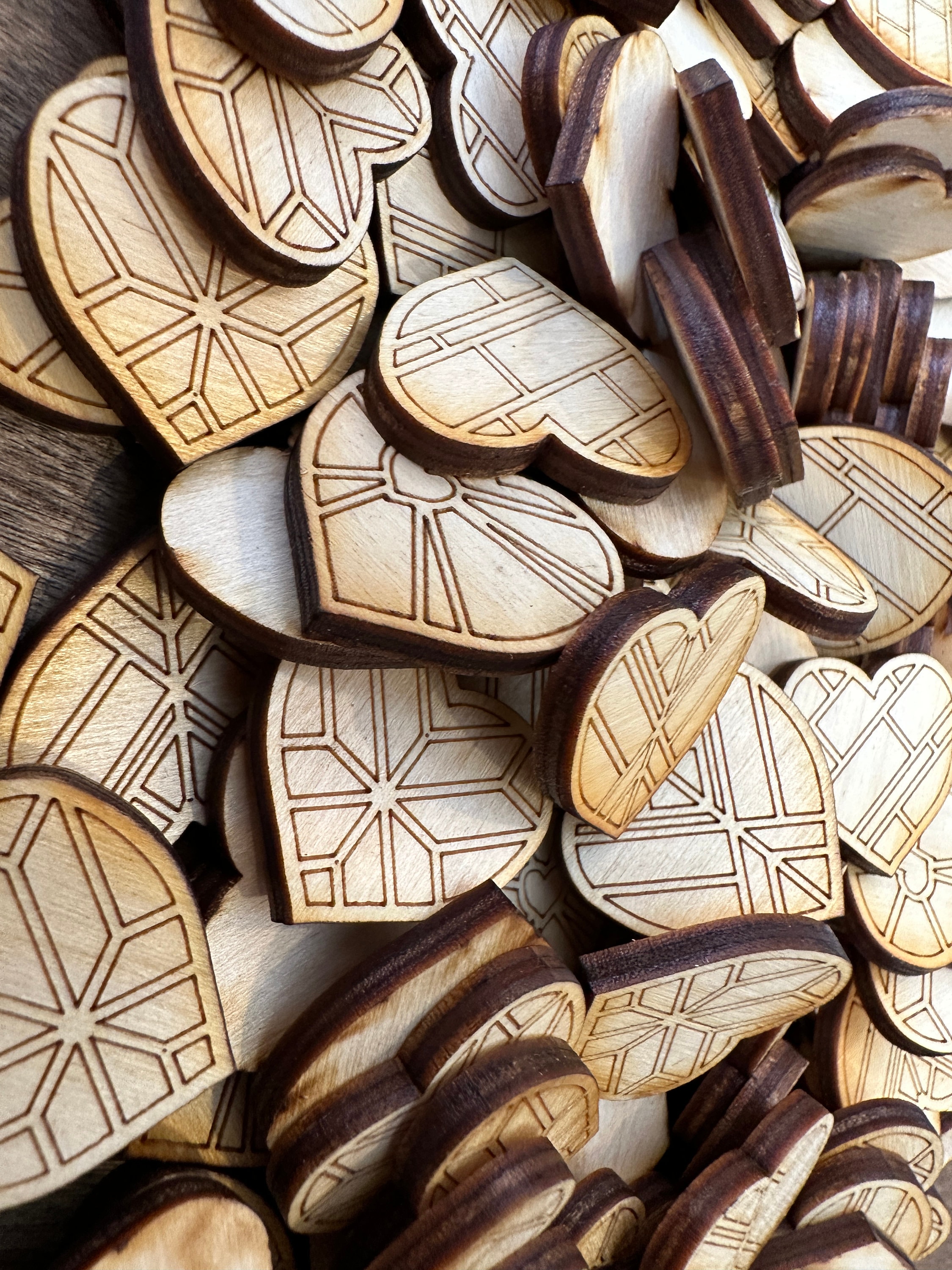 Bulk Laser Cut Small Heart Mosaics for DIY Crafts, Laser Cut Hearts ...