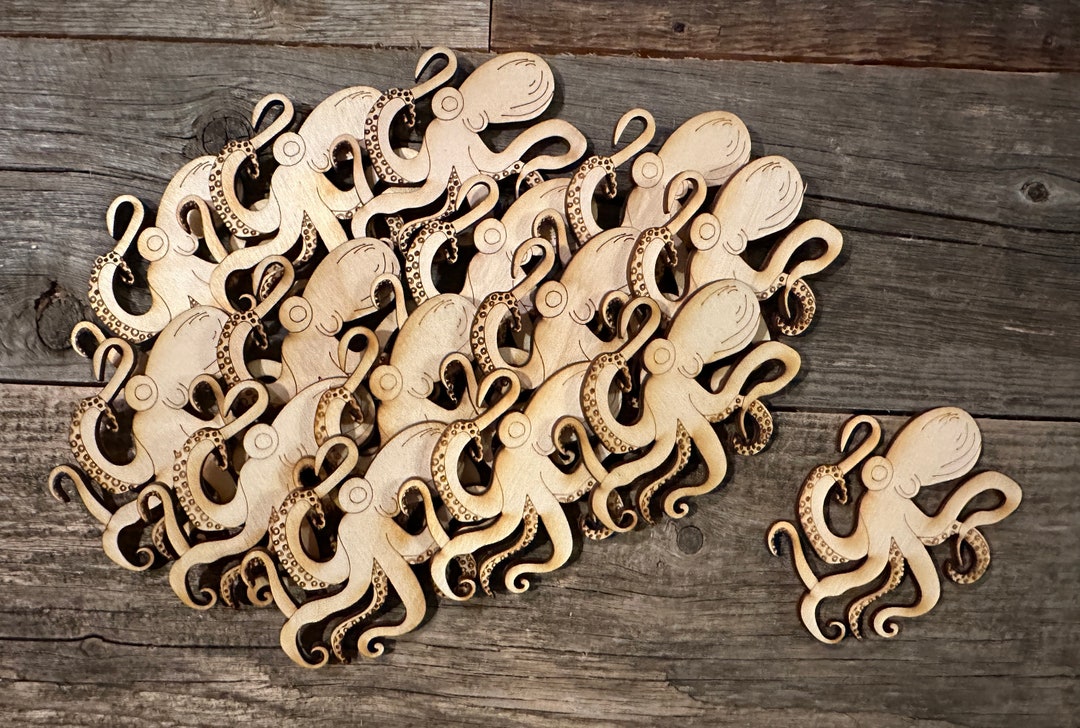Laser Cut Decorative Octopus for Crafts, Octopi Blanks for Crafting DIY ...
