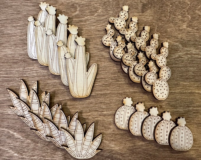 Laser Cut Cactus for Crafts, Cactus Blanks for DIY, Laser Cut Cactus ...