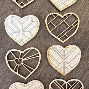 Bulk Laser Cut Small Heart Mosaics for DIY Crafts, Laser Cut Hearts ...