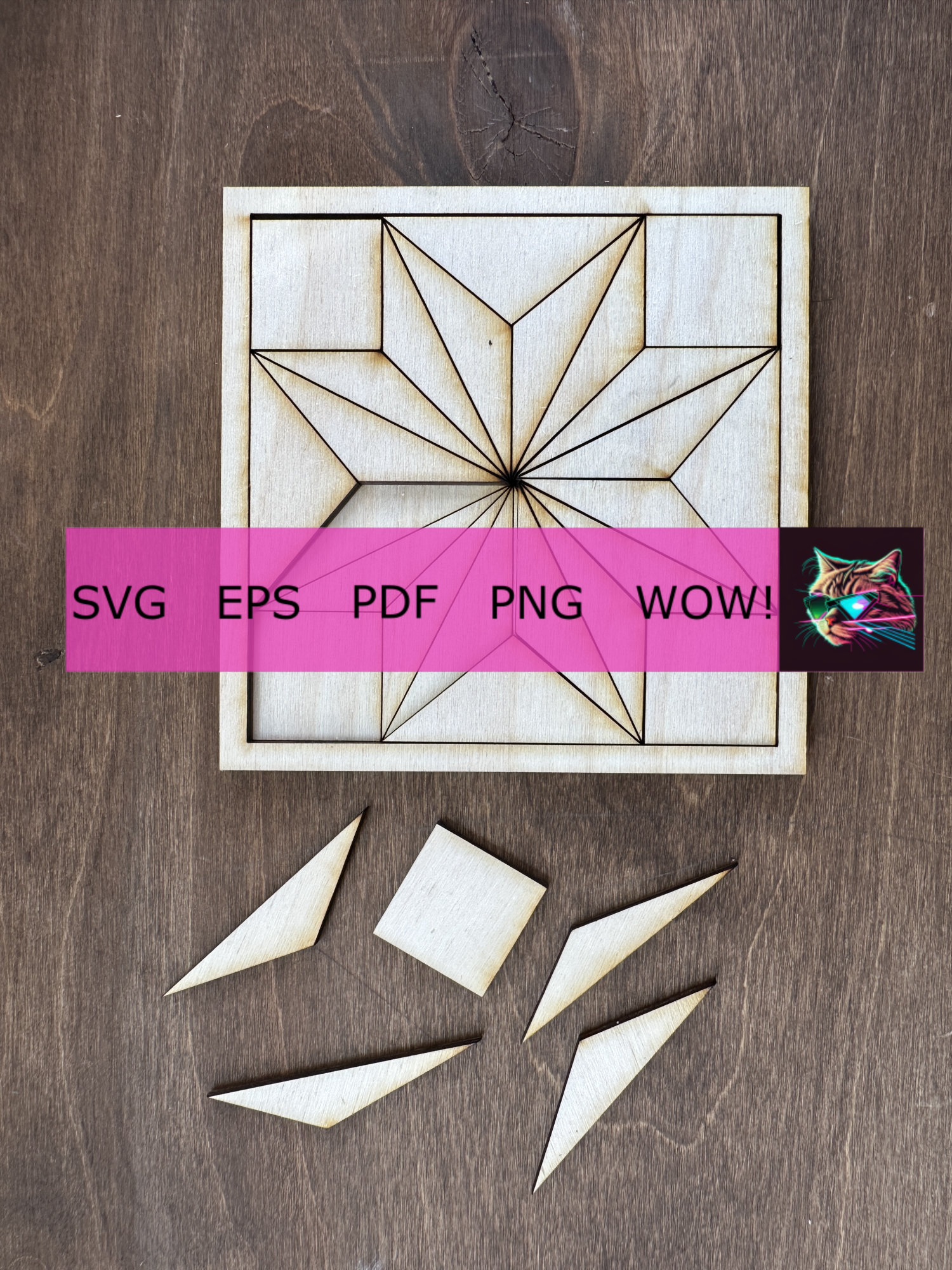 Geometric Barn Quilt Pattern, Digital Download, SVG, EPS, PDF ...