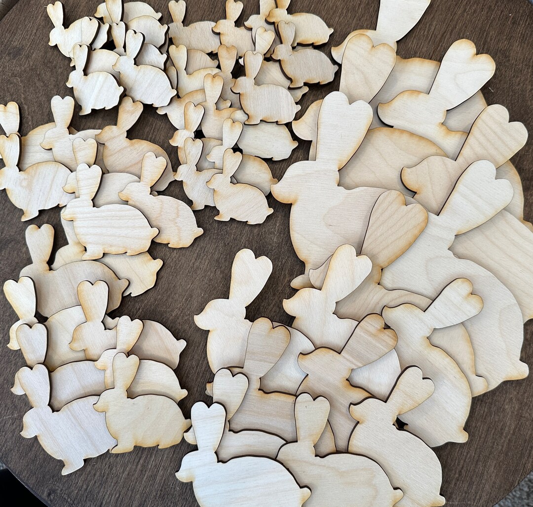 Bulk Laser Bunnies for Spring Easter DIY Crafts, Laser Cut Rabbit ...