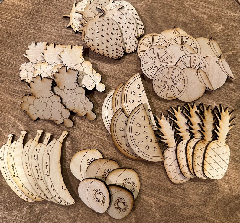Laser Cut Fruits for Crafts, Laser Cut Pineapple Strawberry Watermelon ...
