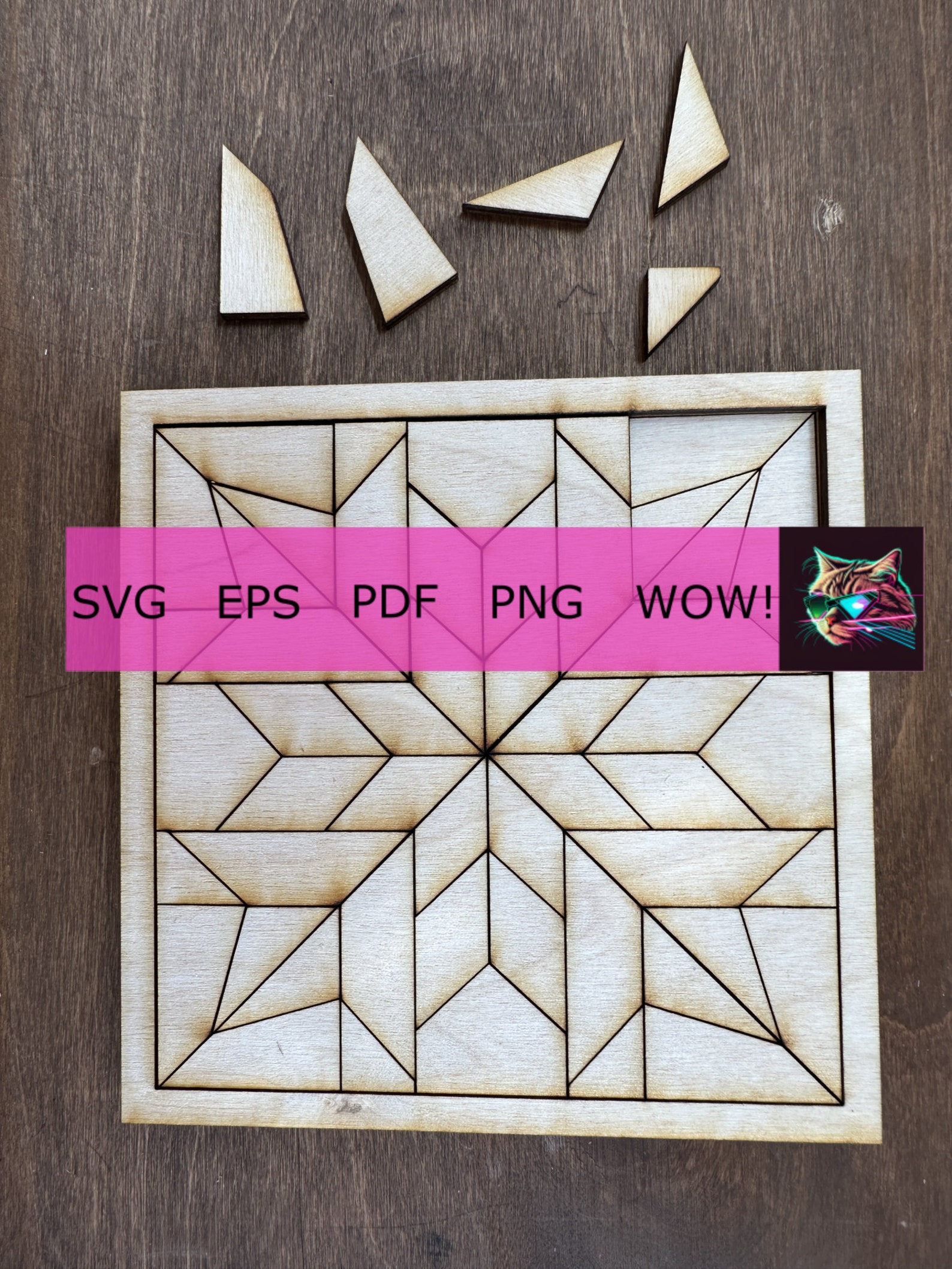 Geometric Barn Quilt Pattern, Digital Download, SVG, EPS, PDF ...