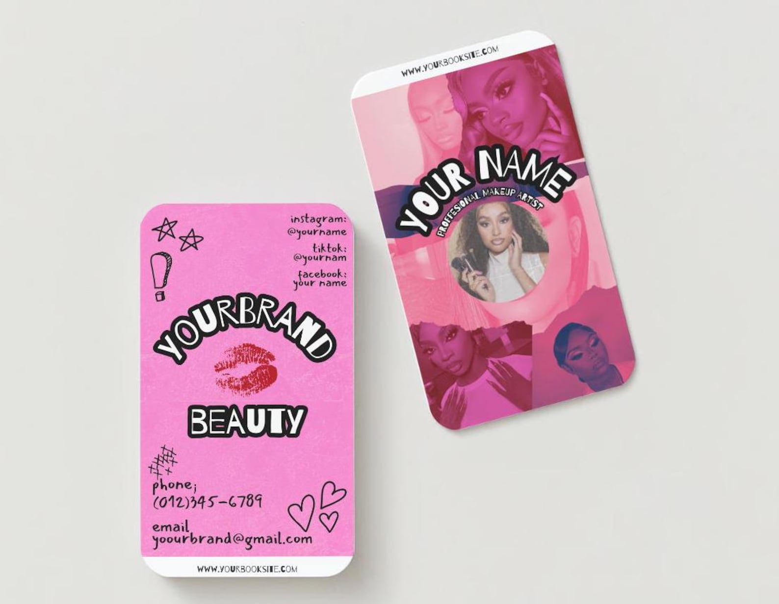 DIY Burn Book Business Card, QR Code, Business Cards, Mua Cards, Makeup ...