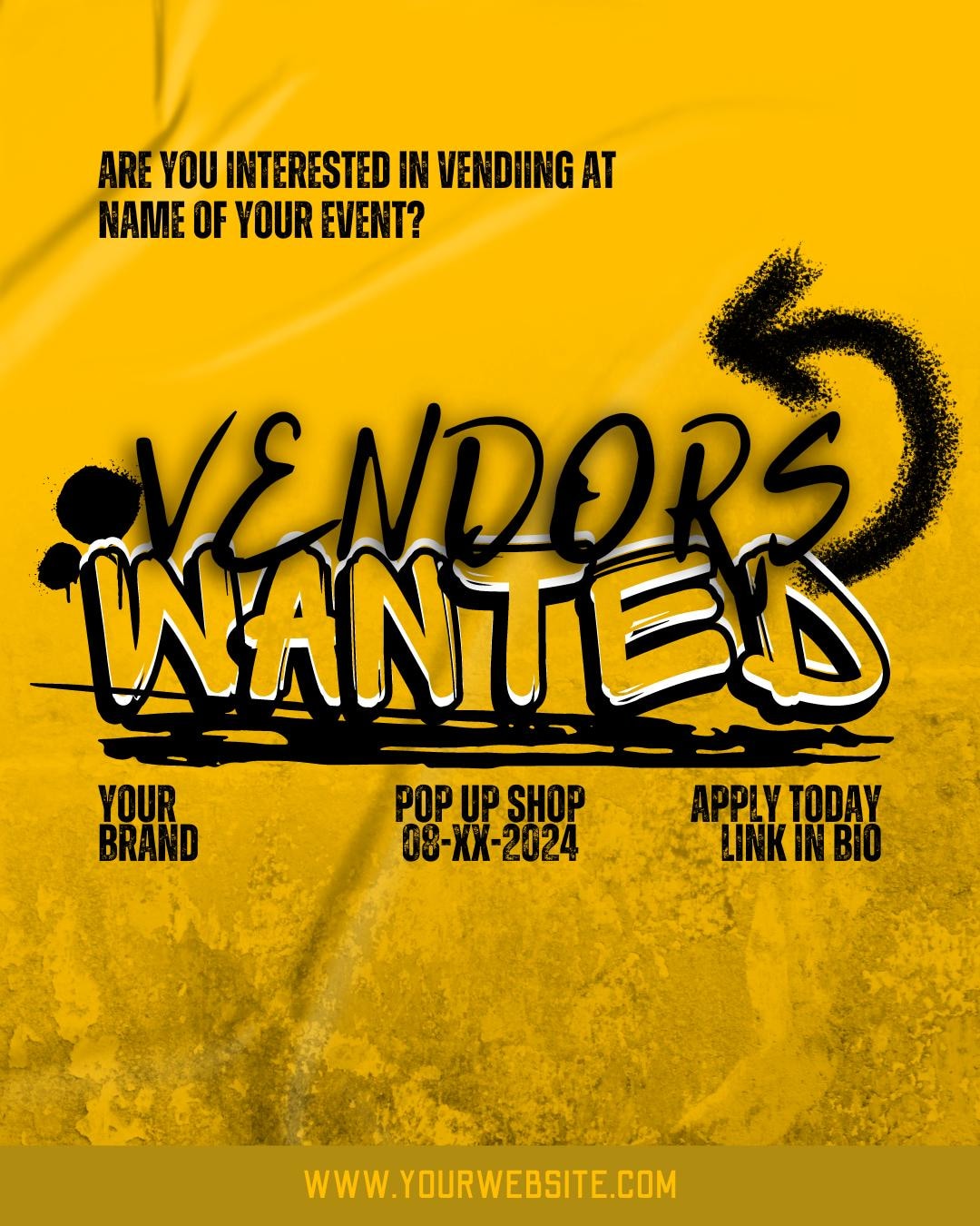 Vendor Flyer, Pop up Shop Flyer, Canva Flyer, Diy Flyer, Party Flyer - Etsy