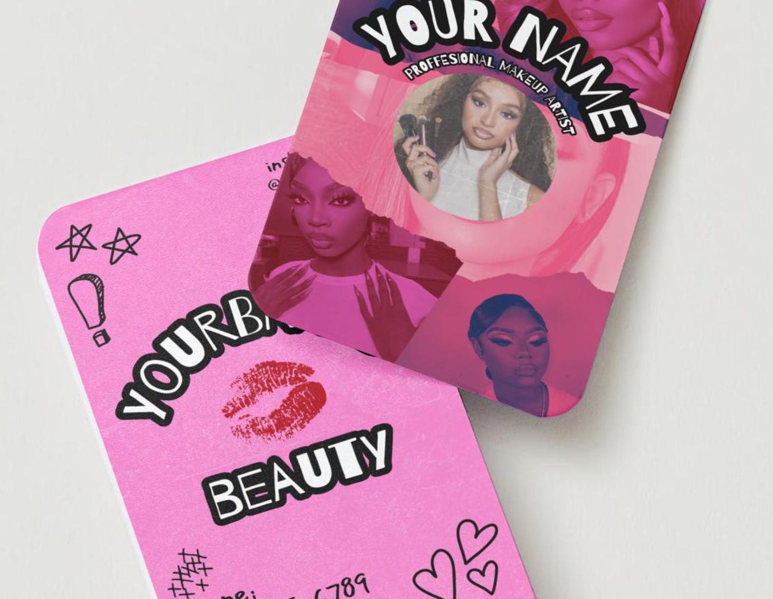 DIY Burn Book Business Card, QR Code, Business Cards, Mua Cards, Makeup ...