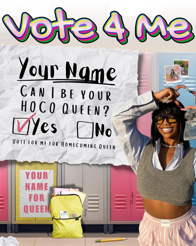 Homecoming Flyer, Vote Homecoming, HOCO Flyer, Homecoming Queen Flyer ...