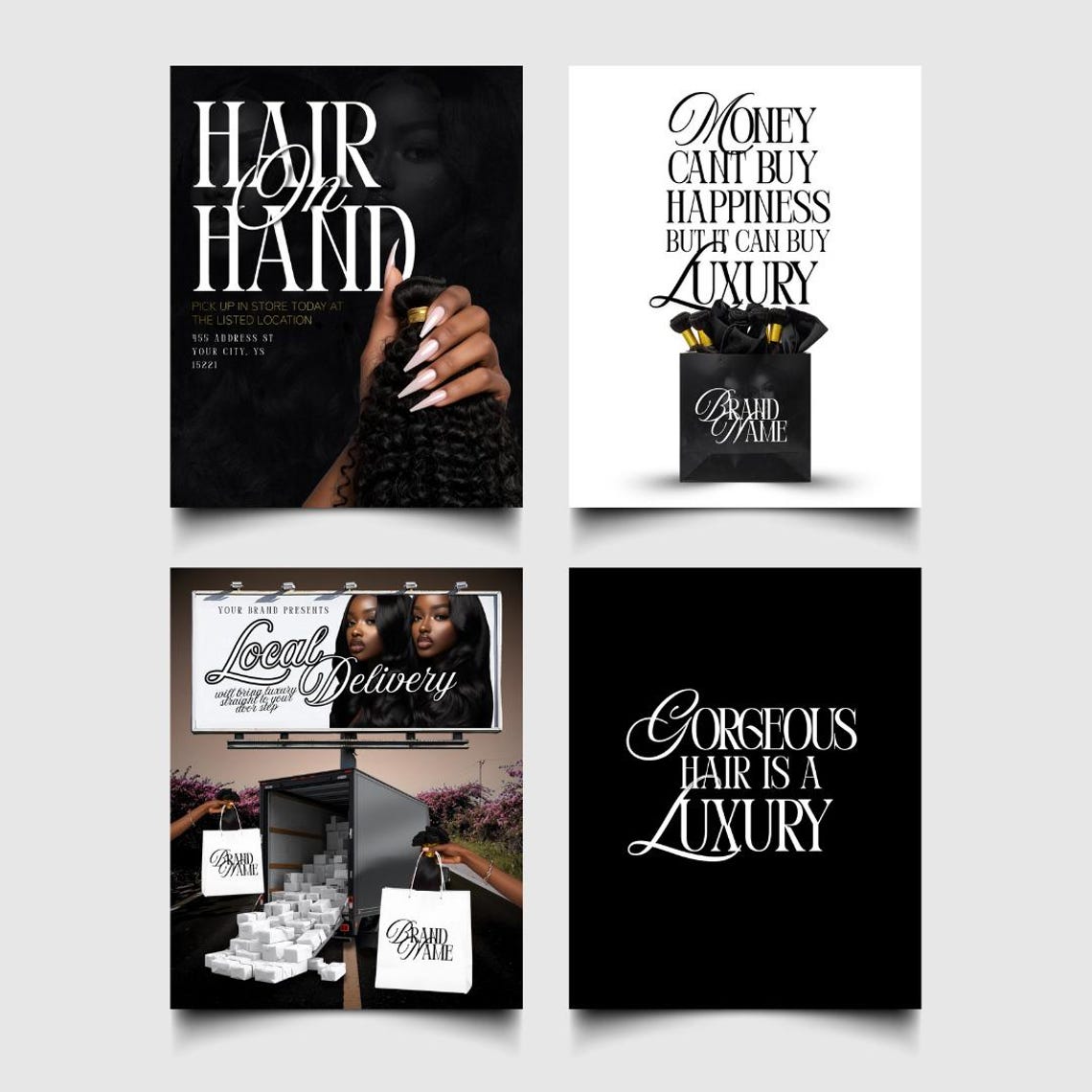 Editable Hair Bundles Flyer Template: Salon Marketing (canva DIY) - Etsy