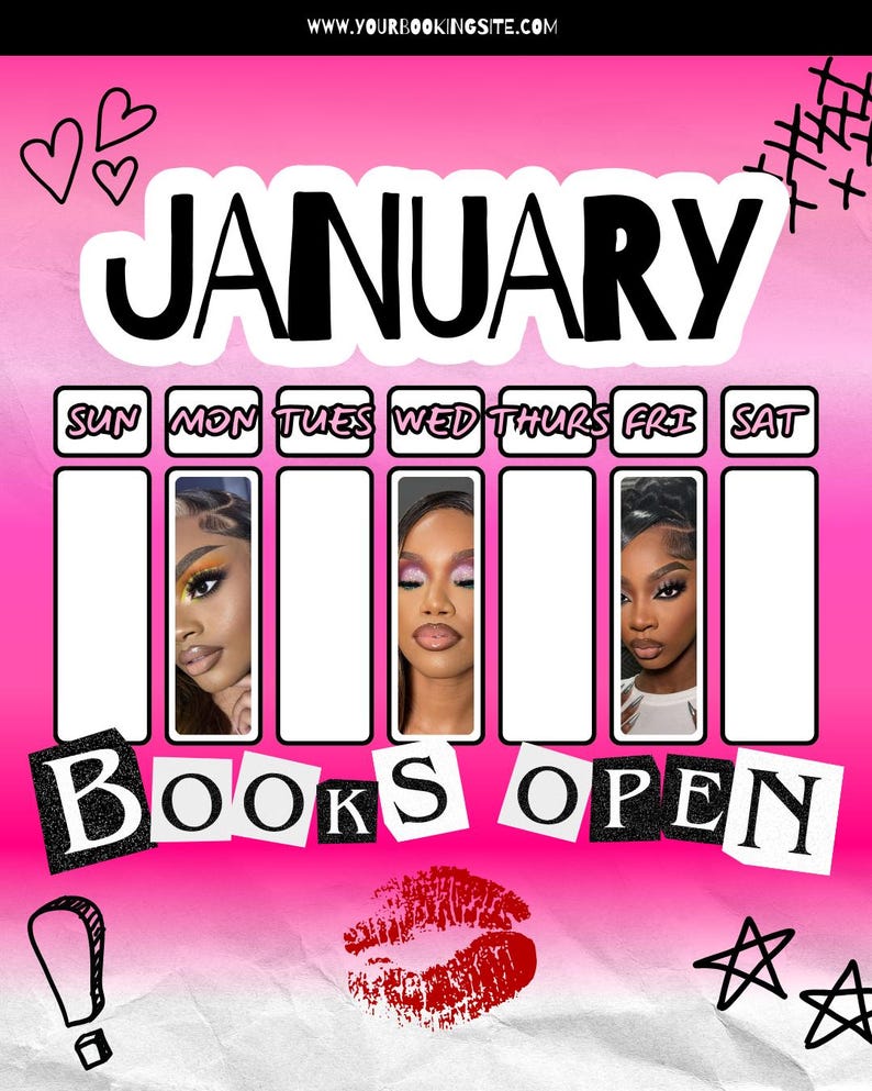 Mean Girls Inspired Booking Flyer: Hair, Lash, Nails (canva Template ...