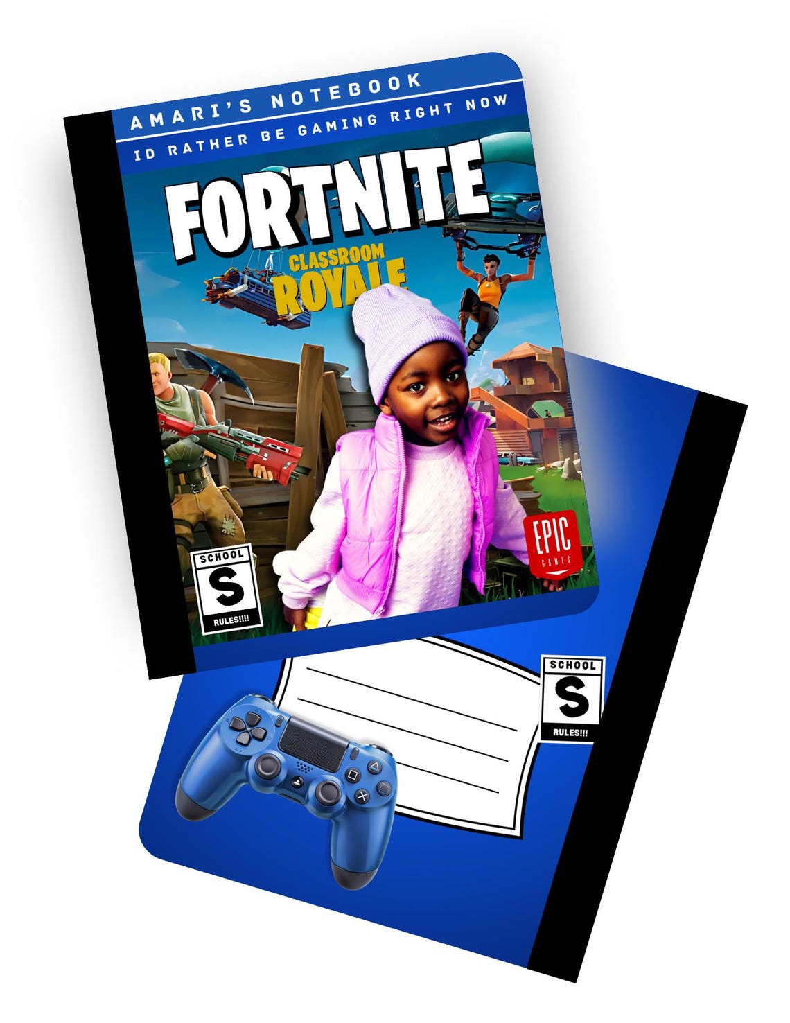 Video Game Composition Book Cover Templates: DIY Student Notebook ...