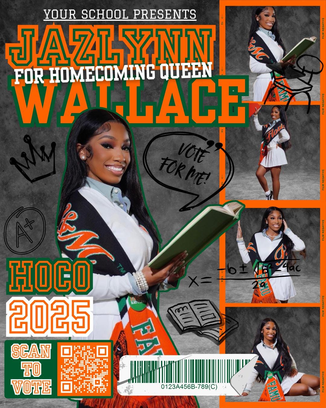 Homecoming Queen Flyer | College Homecoming | Highschool Homecoming | HBCU Homecoming | Class ...