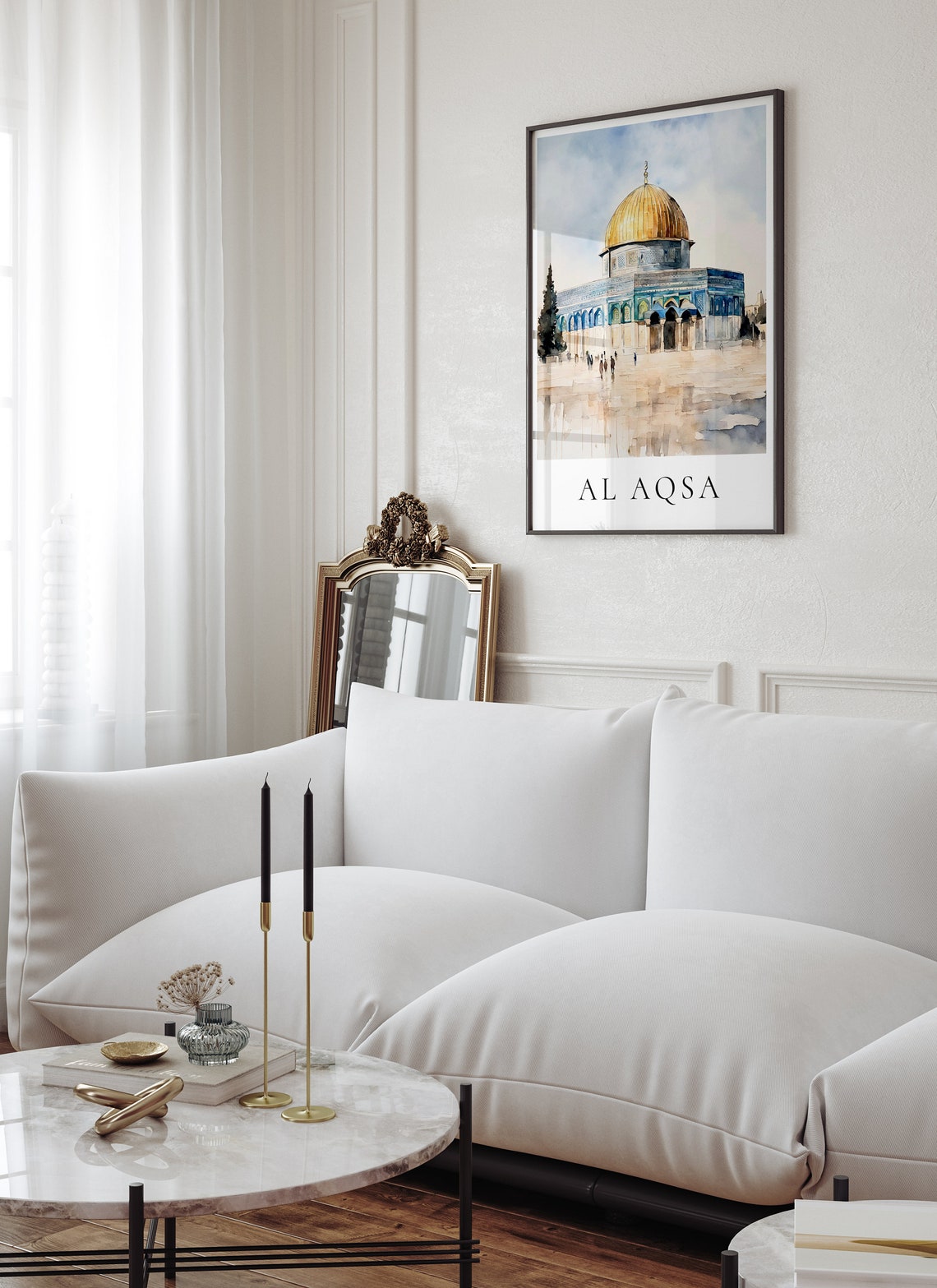 Masjid Al Aqsa Islamic Printable Wall Art, Palestine Mosque, Dome of ...