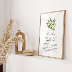 Dua Before Eating, Dua Wall Art After Eating, Islamic Printable Wall ...