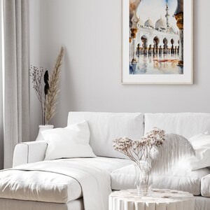 Sheikh Zayed Mosque Wall Art, Masjid Poster, Abu Dhabi Print, Islamic ...