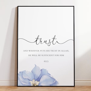 Quran Quotes Set of 2, Islamic Printable Wall Art, Motivational Islamic ...