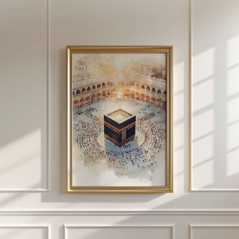 Kaaba Islamic Wall Art Printable, Kabah Digital Print, Masjid Al Haram ...