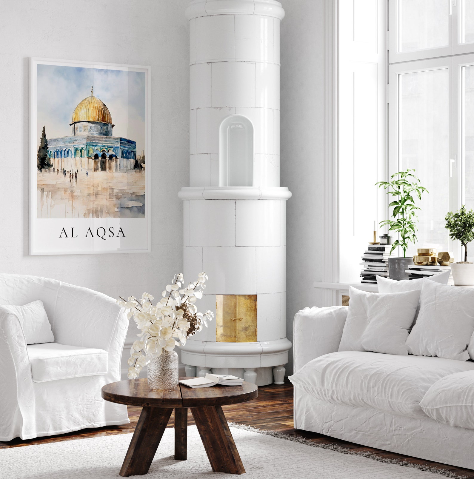 Masjid Al Aqsa Islamic Printable Wall Art, Palestine Mosque, Dome of ...