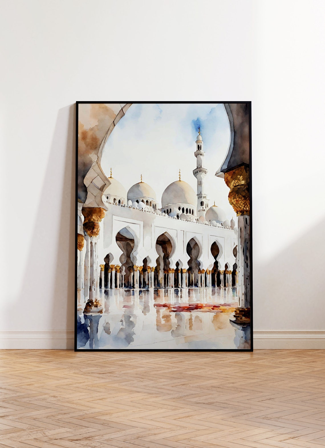 Sheikh Zayed Mosque Wall Art, Masjid Poster, Abu Dhabi Print, Islamic ...