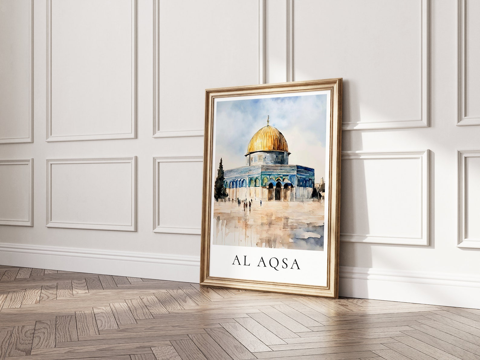 Masjid Al Aqsa Islamic Printable Wall Art, Palestine Mosque, Dome of ...