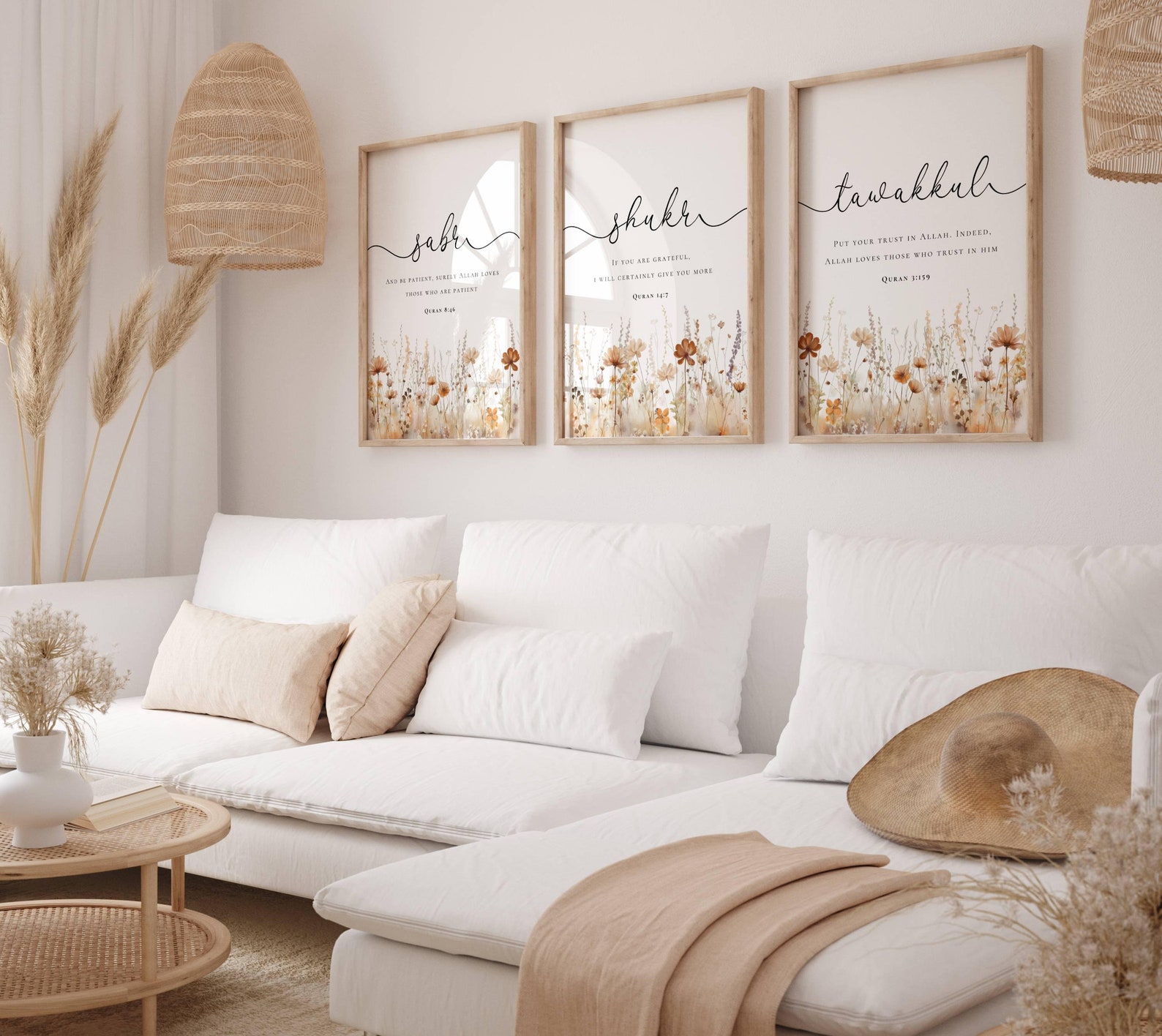 Quran Quotes Sabr Shukr Tawakkul, Islamic Quotes Printable Wall Art ...