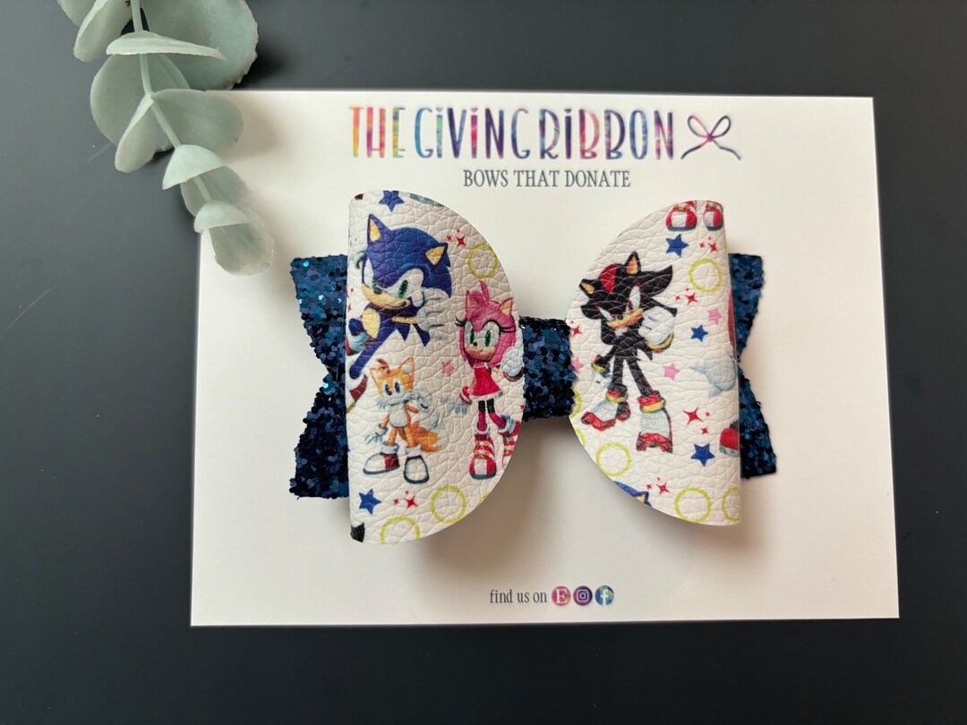 Sonic Bow, Hedgehog Bow, Fast Hedgehog Bow, Movie Bow, Kid TV Show Bow ...