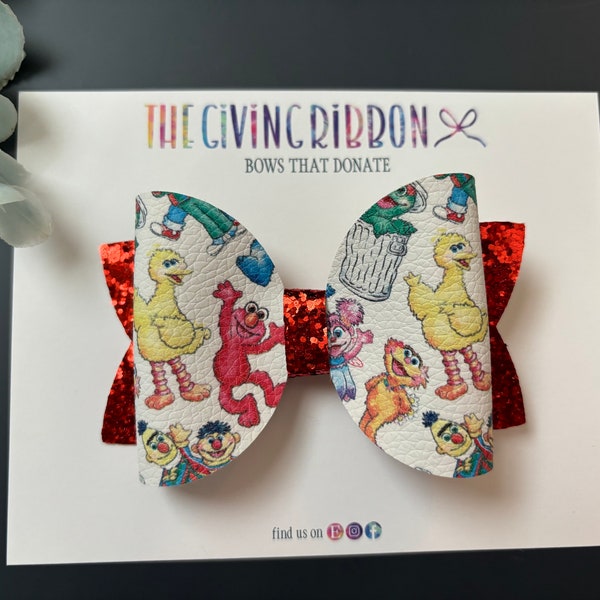 Elmo Hair Bow - Etsy