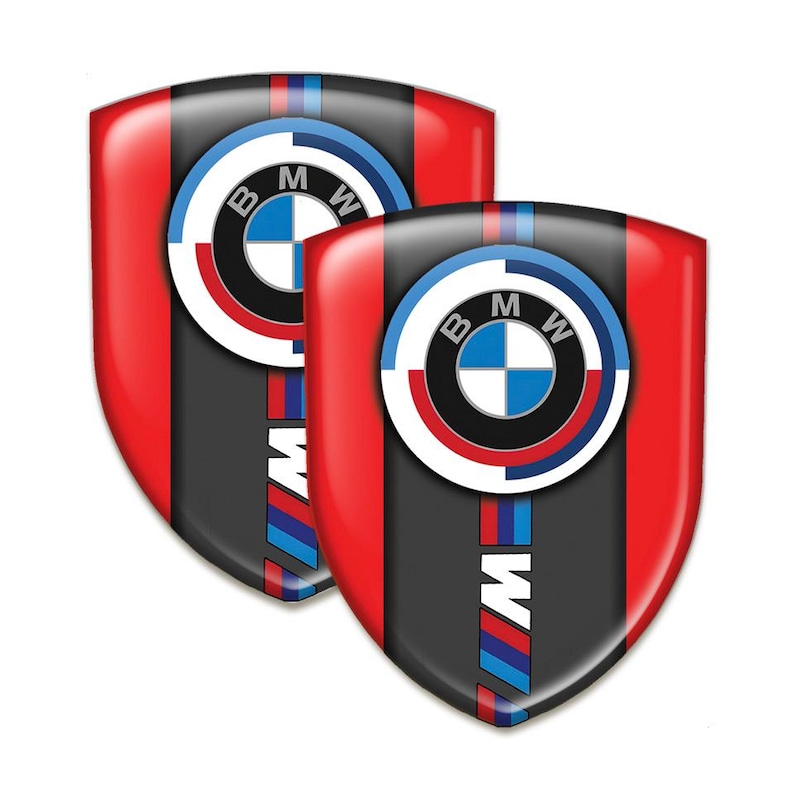 BMW M Power Shield Emblem,high Quality Handmade 3D Domed Epoxy Resin ...