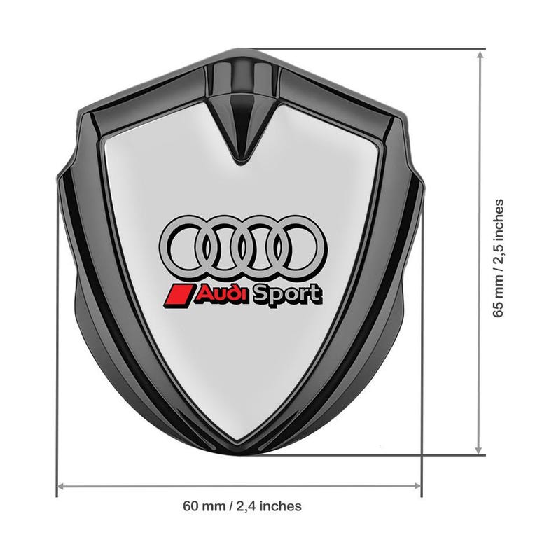 Audi Sport Metal Shield Emblem,3d Domed Epoxy Resin Logo,high Quality ...