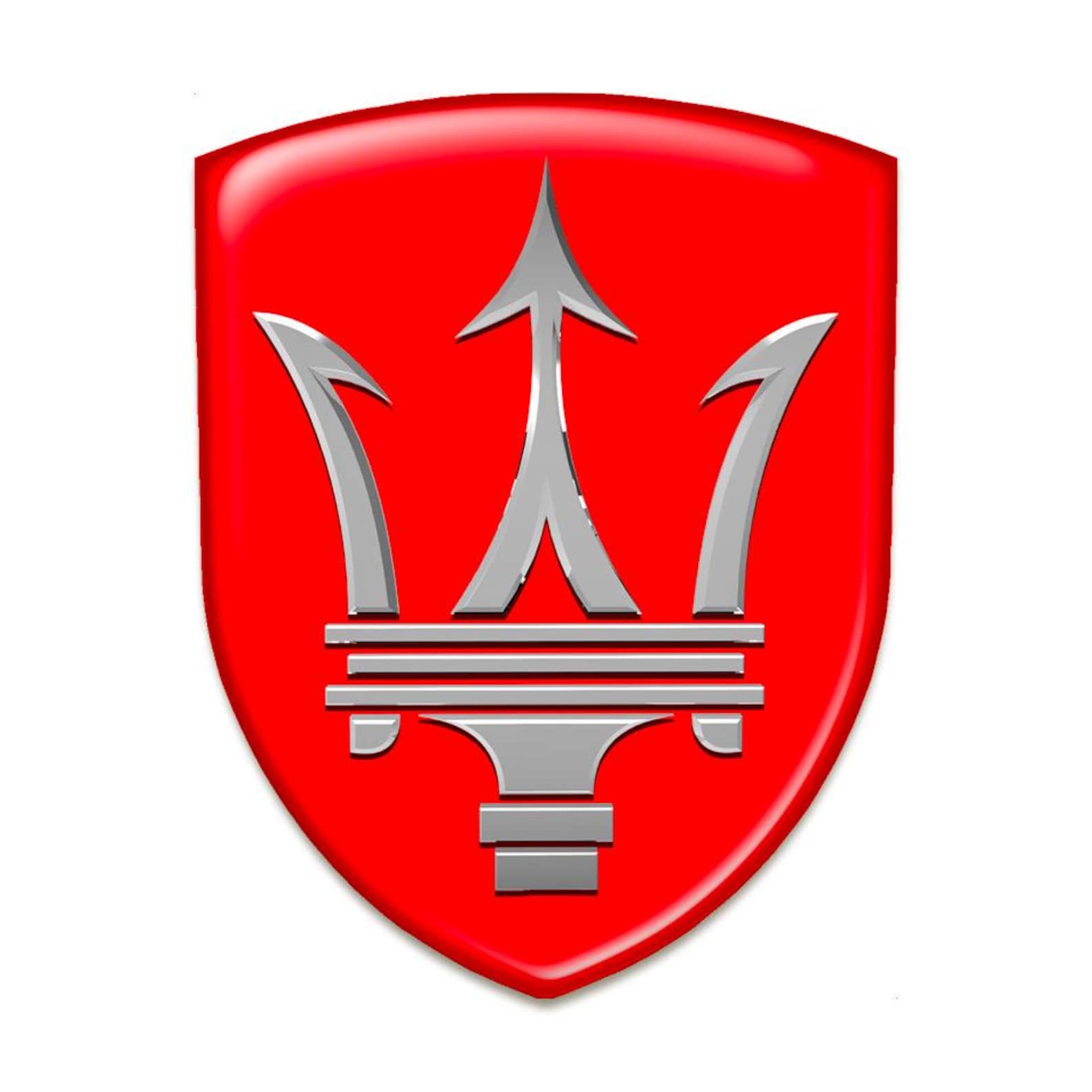 Maserati Shield Emblem,top Quality 3D Domed Epoxy Resin Logo,sticker ...