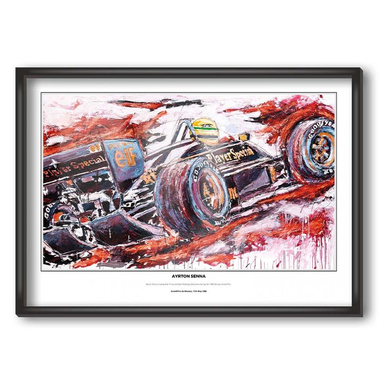 AYRTON SENNA Poster Decoration for Car Lovers Mpower, Vintage Poster - Etsy