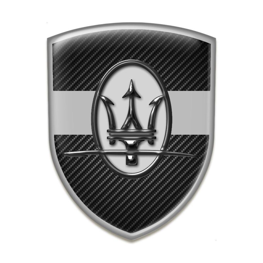 Maserati Shield Emblem,3d Domed Epoxy Resin Logo,top Quality Sticker ...