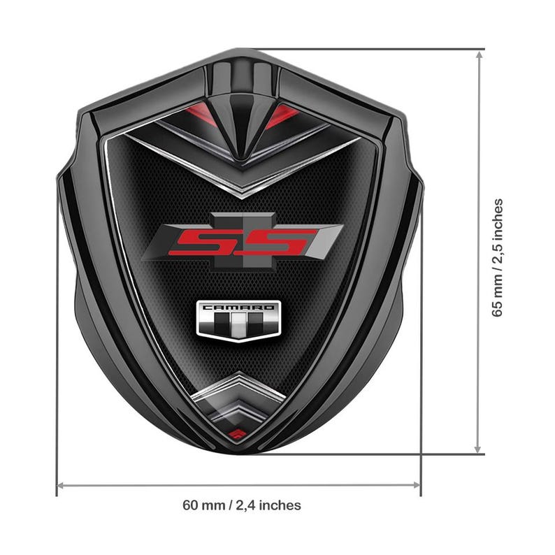 Chevrolet SS Emblem – 3D Metal Shield Decal, Domed Epoxy Resin Logo ...