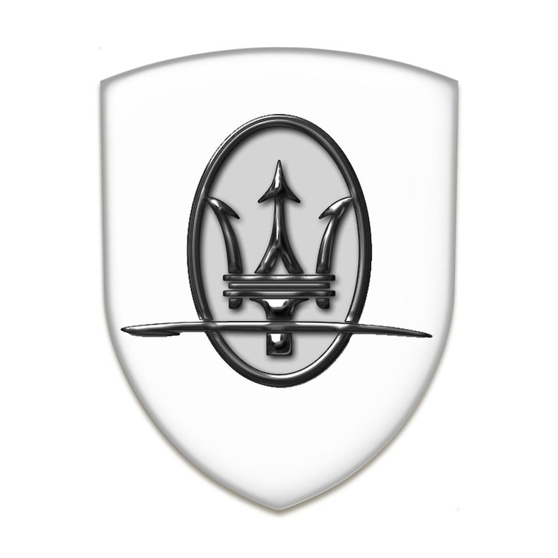 Maserati Shield Emblem,3d Domed Epoxy Resin Logo,top Quality Sticker ...