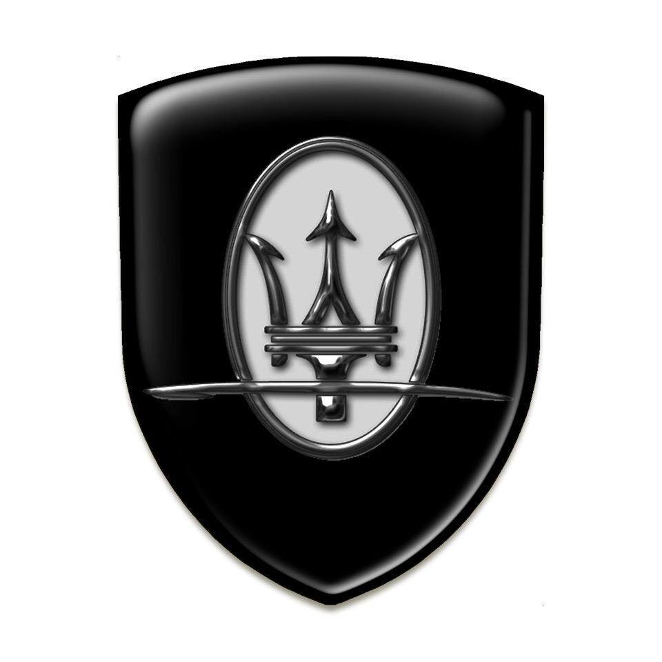Maserati Shield Emblem,3d Domed Epoxy Resin Logo,top Quality Sticker ...
