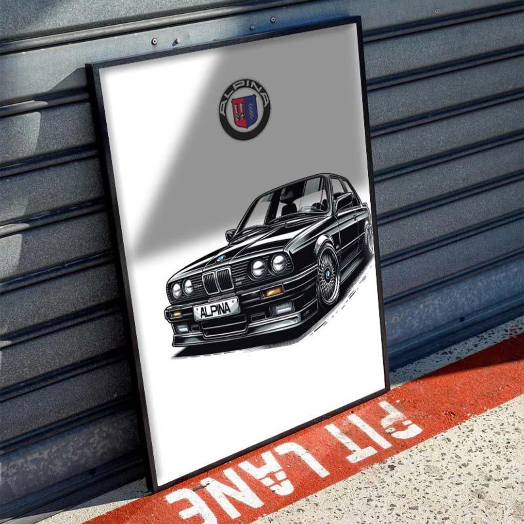BMW 30 ALPINA Poster Decoration for Car Lovers Mpower, Vintage Bmw ...
