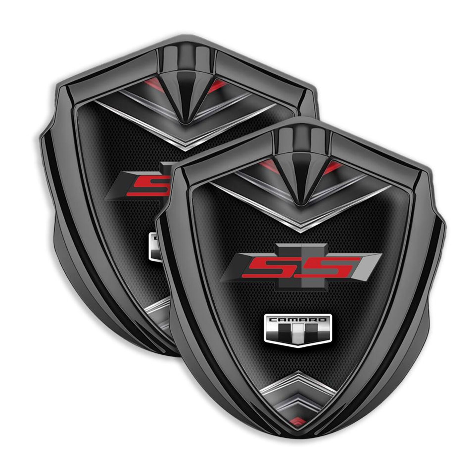 Chevrolet SS Emblem – 3D Metal Shield Decal, Domed Epoxy Resin Logo ...