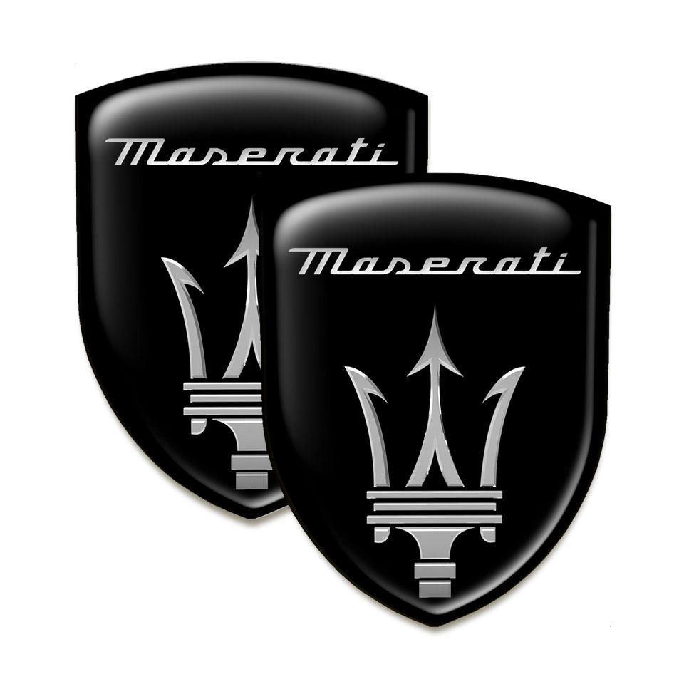 Maserati Shield Emblem,top Quality 3D Domed Epoxy Resin Logo,sticker ...