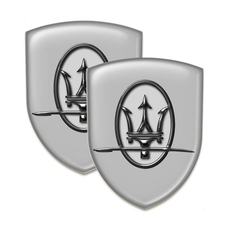 Maserati Shield Emblem,3d Domed Epoxy Resin Logo,top Quality Sticker ...