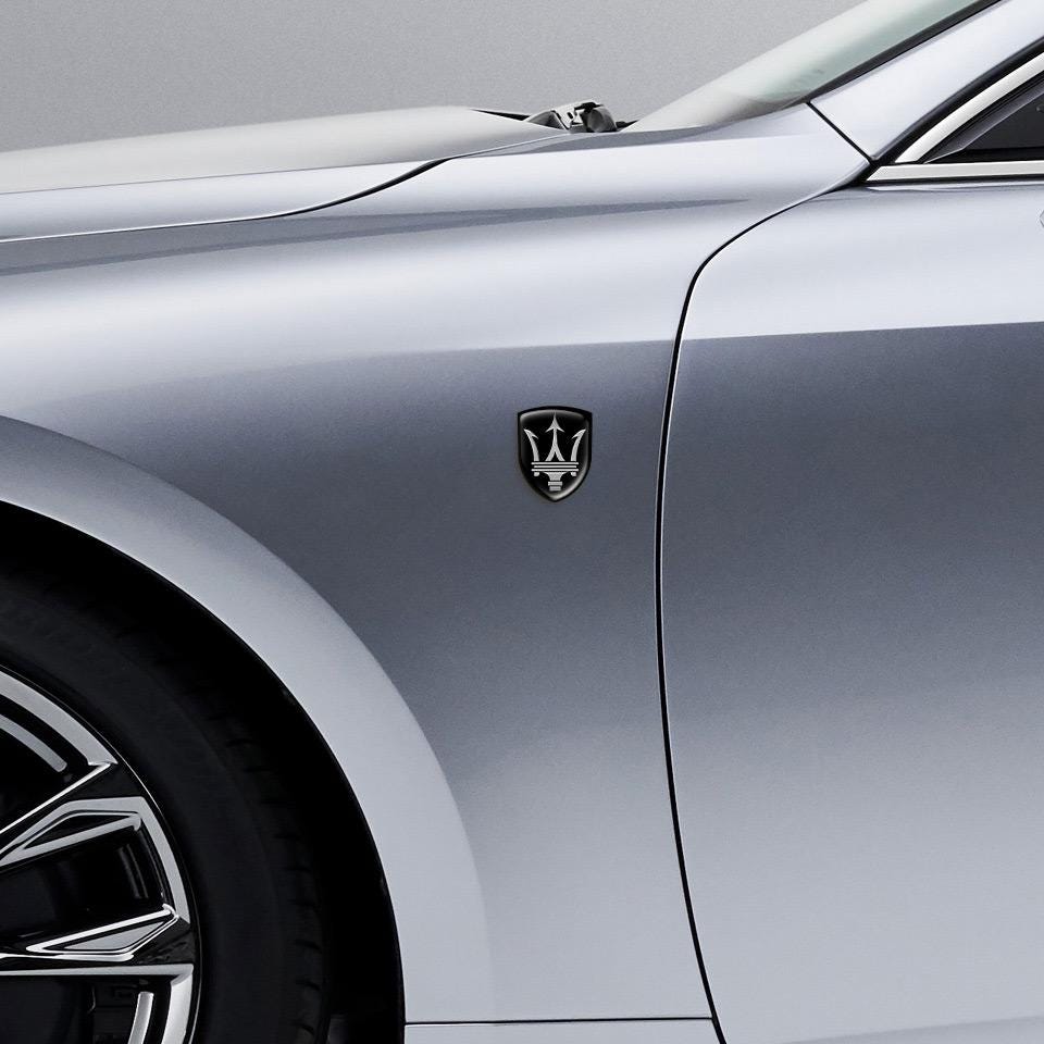 Maserati Shield Emblem,top Quality 3D Domed Epoxy Resin Logo,sticker ...