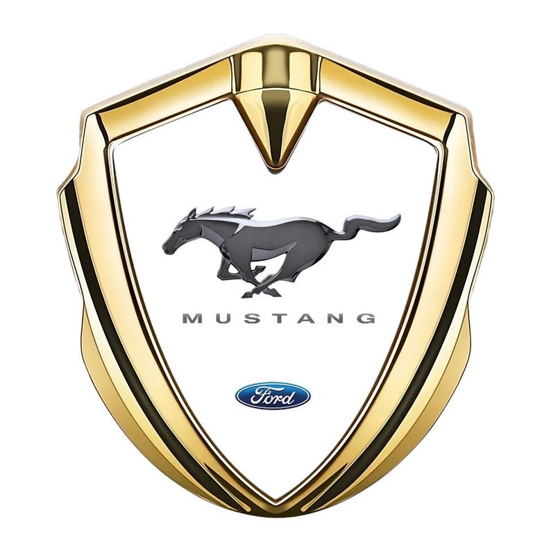 Mustang Metal Shield Emblem,3d Domed Epoxy Resin Logo,high Quality ...