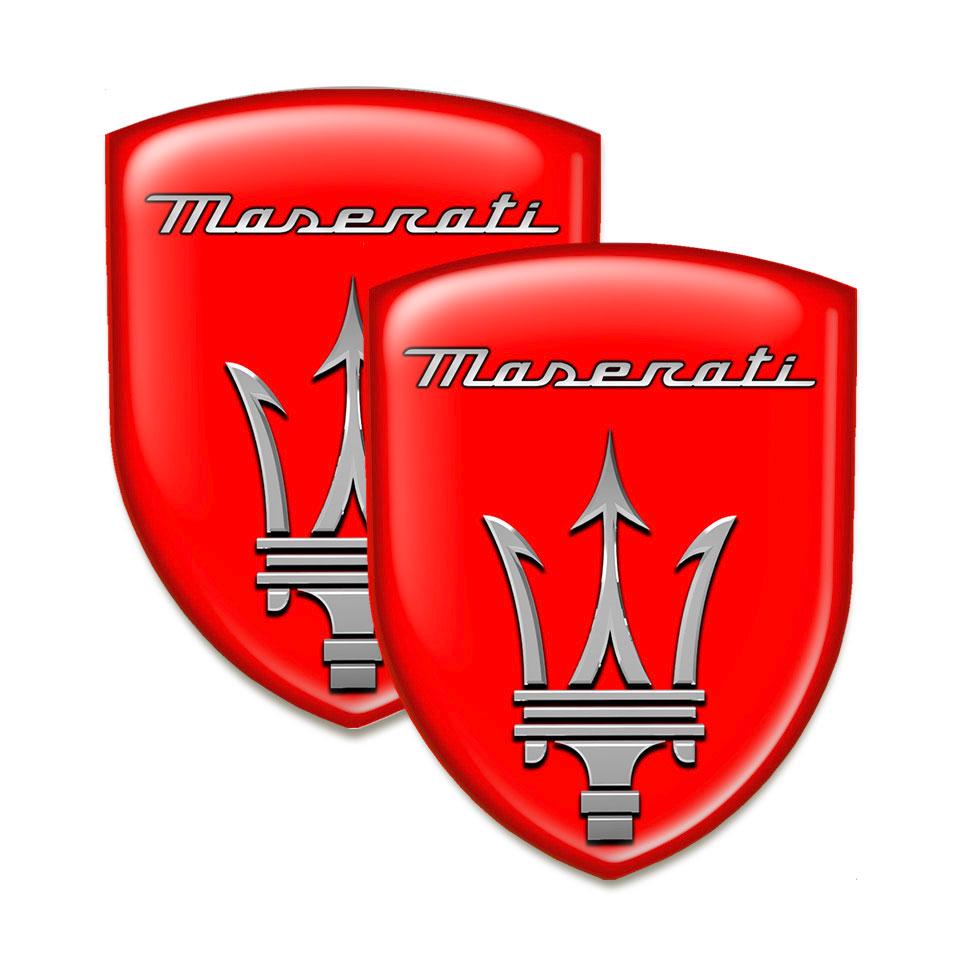 Maserati Shield Emblem,top Quality 3D Domed Epoxy Resin Logo,sticker ...